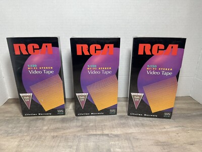 RCA VHS Tapes Lot Of 2 T-120 Hi-Fi Stereo Premium SLP 6 Hours Sealed ...