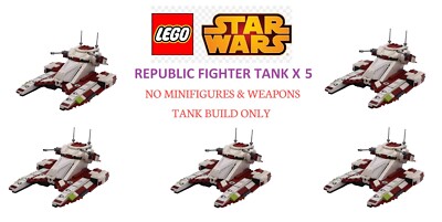 LEGO Star Wars 187th Republic Fighter Tank x 5 - NO MINIFIGS/WEAPONS ...
