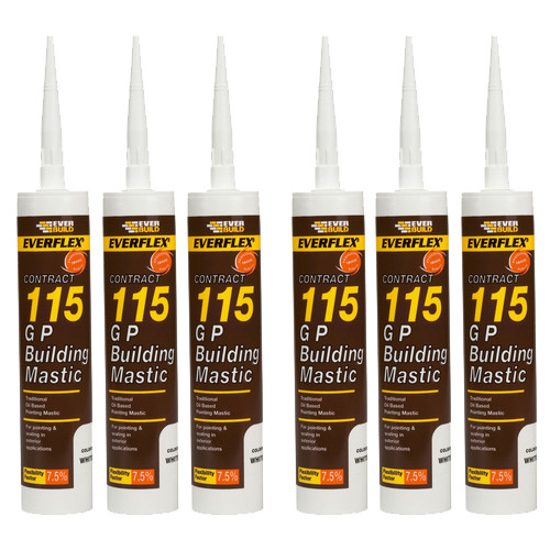 3 x General Purpose Building Mastic Sealant 285ml Everbuild 115 GP ...