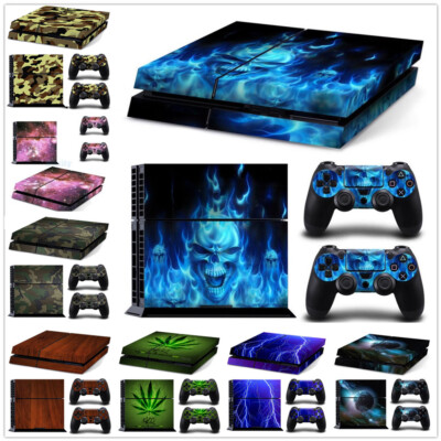 Skin Wrap Sticker Decals Cover Console + 2 Controller Set for PS4 ...