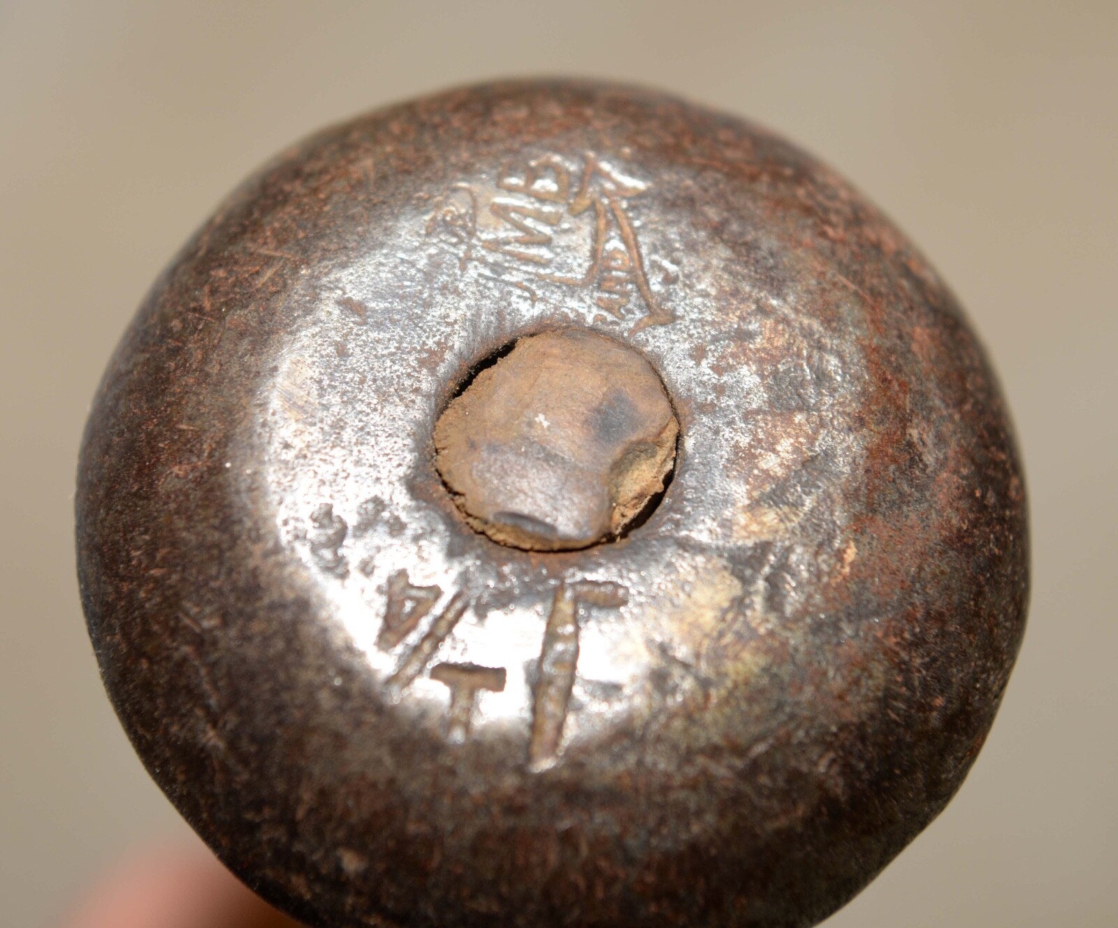 Rare antique Macadam knapping hammer Plumb anchor logo 1 1/4 lb head ...