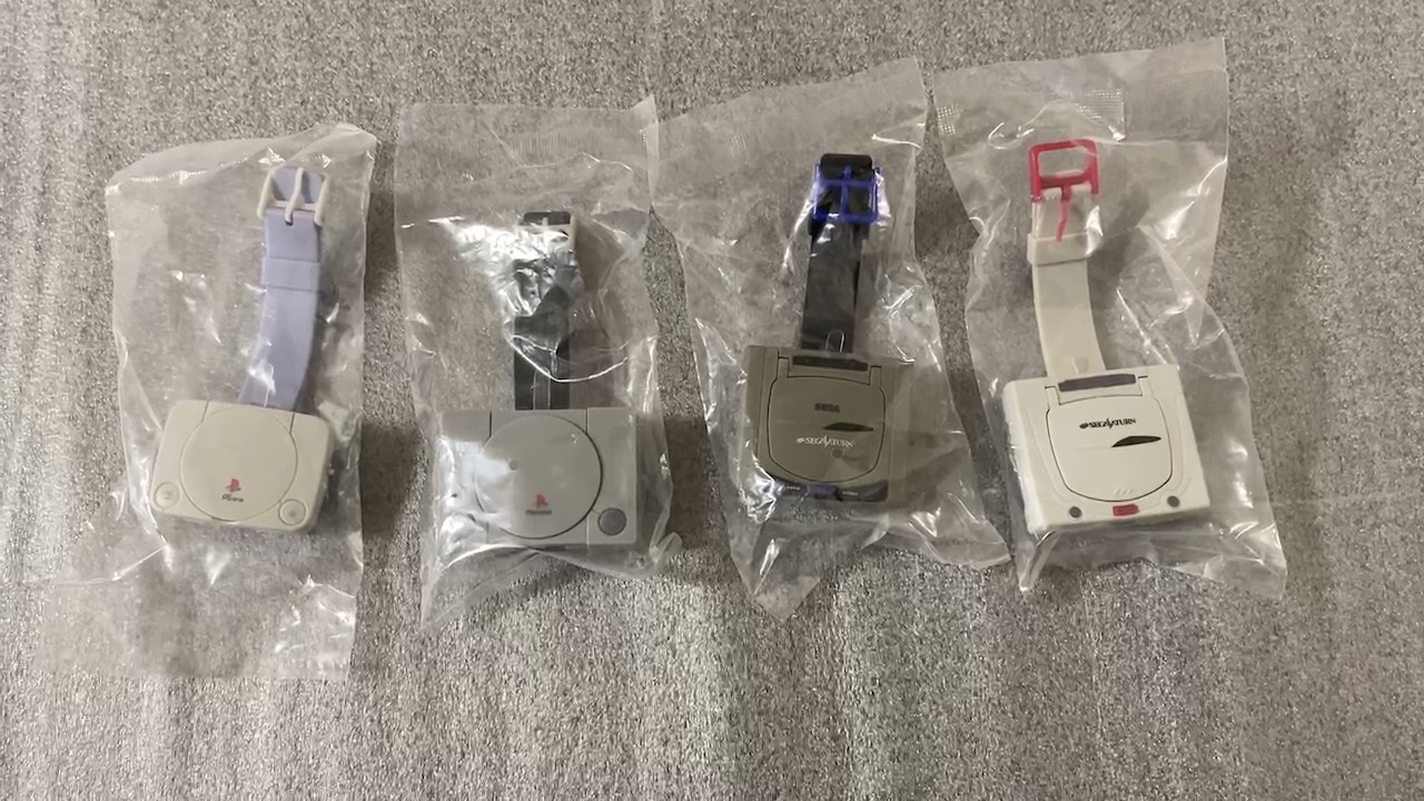 Sega Saturn & PlayStation VS Watch All 4 Types Set Capsule Toy Gachapon ...