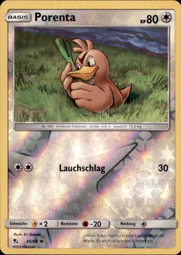 Pokemon - 45/68 - Porenta - Verborgenes Schicksal - Reverse Holo | eBay