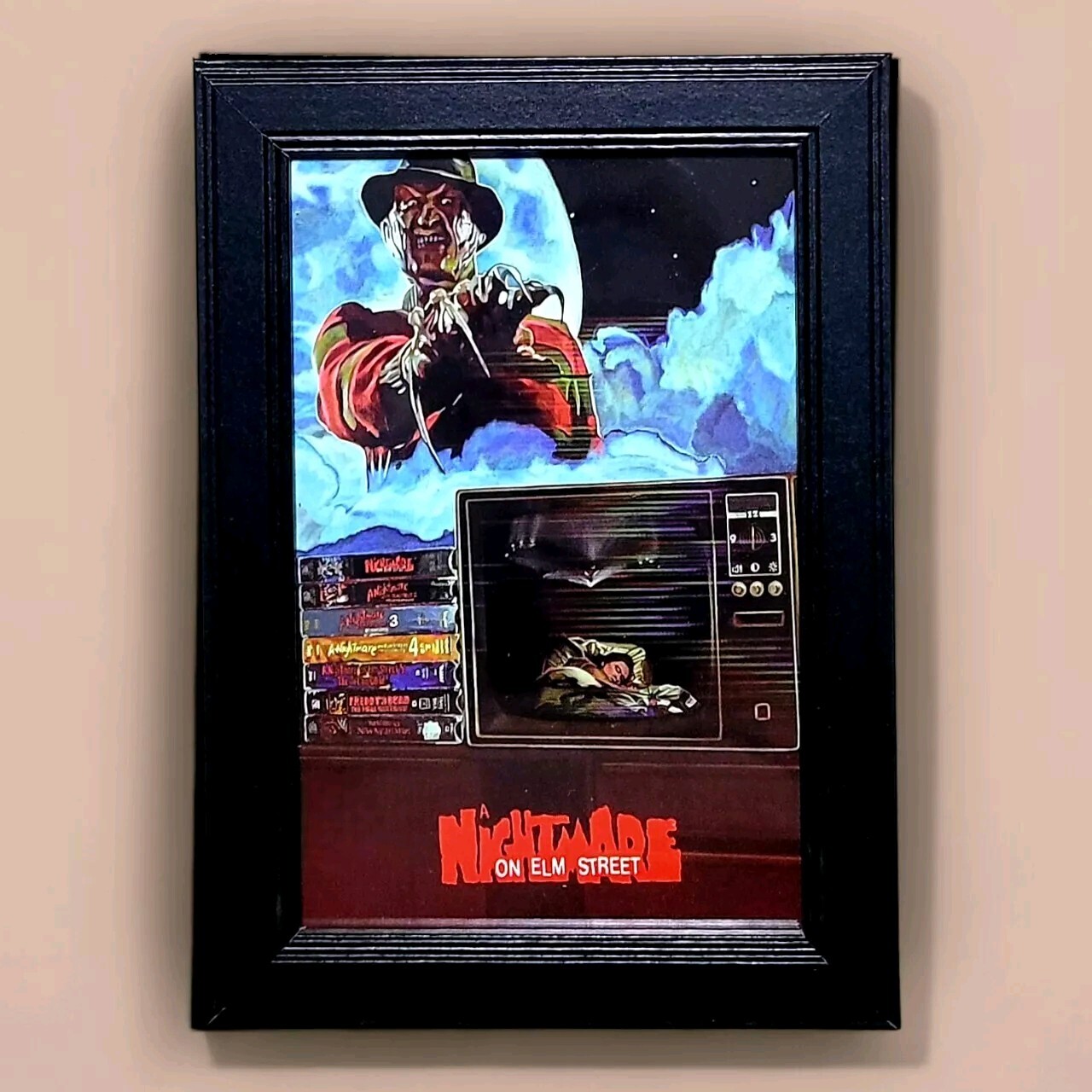 Nighmare On Elm Street Framed Mini Horror Movie Memorabilia Desk Poster ...