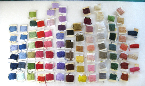 Lot of 85 EMBROIDERY FLOSS thread ON CARDS MIXED VARIETY OF COLORS | eBay