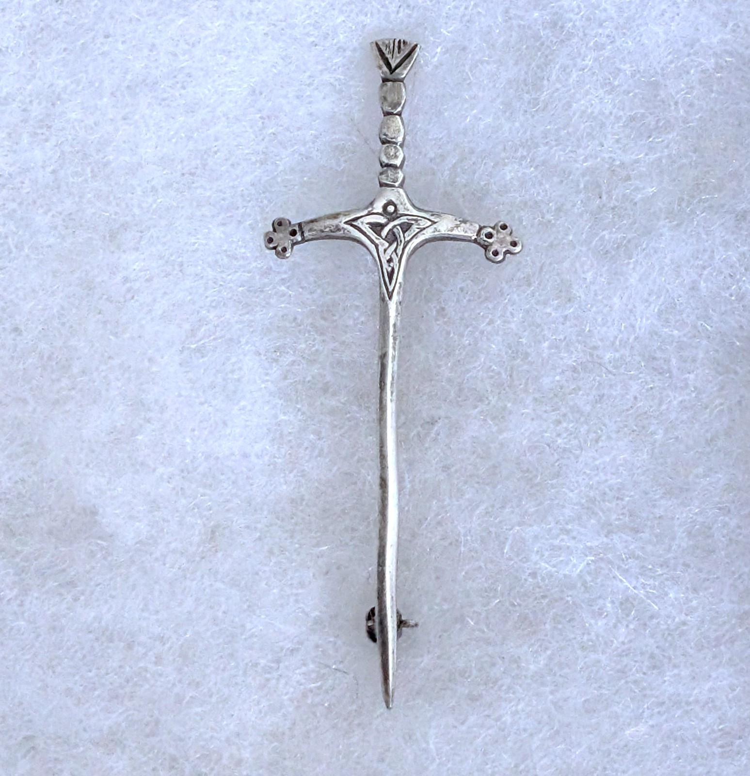 Antique English Hallmarks Sterling Silver Sword Pin B… - Gem