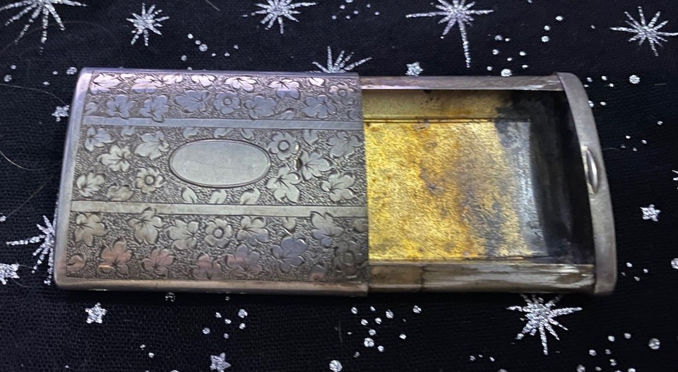 Art Nouveaux 835 German Silver Vesta / Coin Case | eBay