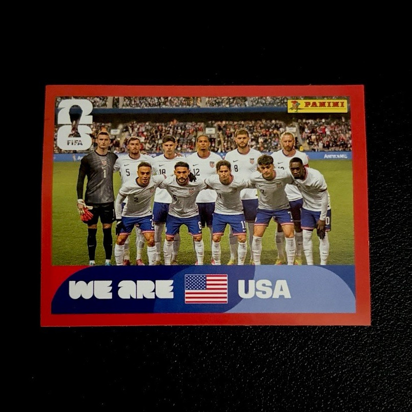 Panini World Cup We Are USA Red Border Sticker | eBay