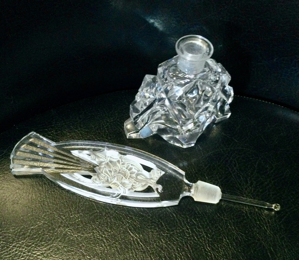 Huge 9 Inch Made In Czechoslovakia Perfume Bottle With Dauber | eBay