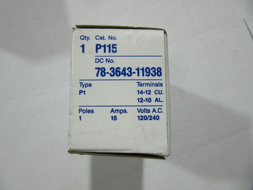 Siemens ITE P115 Push Breaker 1P 15A 120/240V NEW!! in Factory Box Free ...