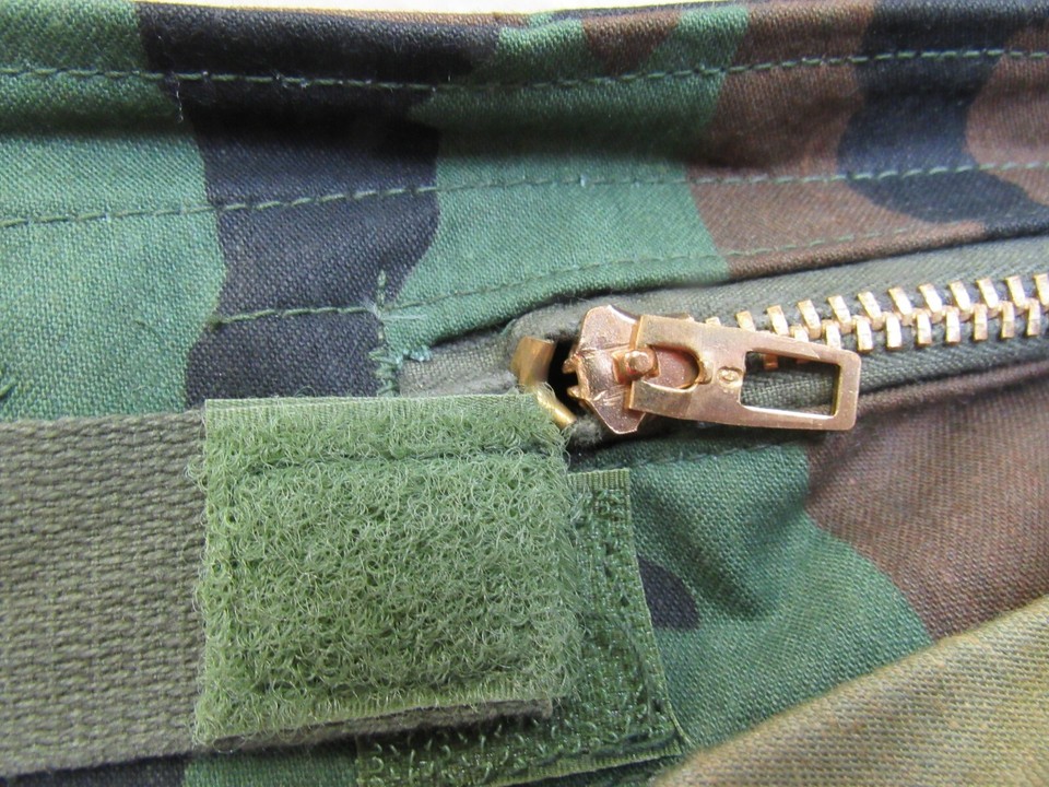 US M65 Woodland Camo Field Jacket Coat Brass Zipper M1965 Medium ...