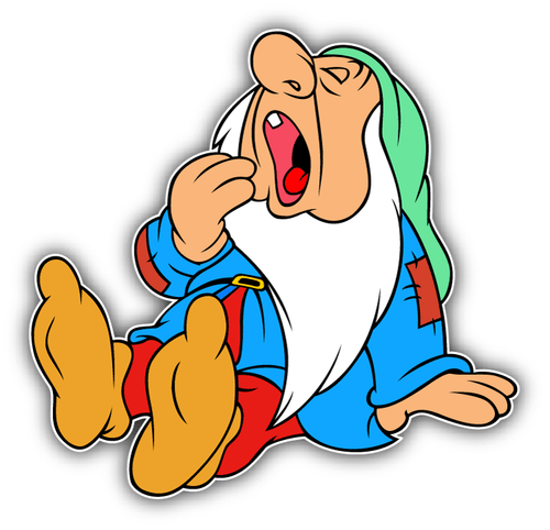 Snow White Sleepy Cartoon Car Bumper Sticker Decal 5'' x 5'' | eBay