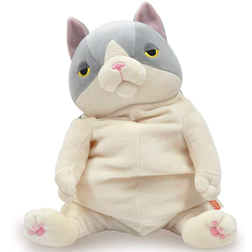 Shinada Global Mochi-Neko Cat Gray L Size Plush Doll Stuffed Toy Animal ...