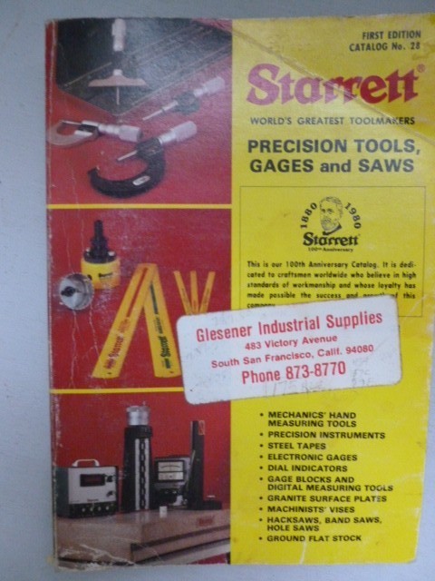 Starrett Tool Catalog No. 28, 1976 Measuring; Surveying; Precision ...
