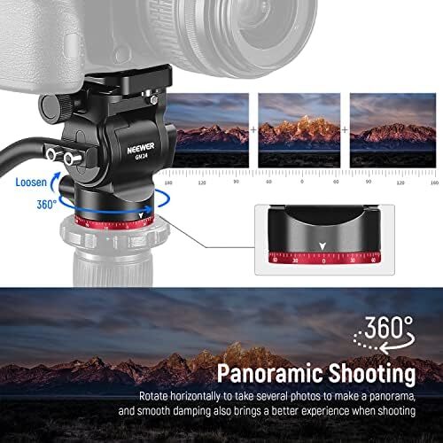 Fluid Pan Tilt Tripod Head with Quick Release for DSLR and Video ...