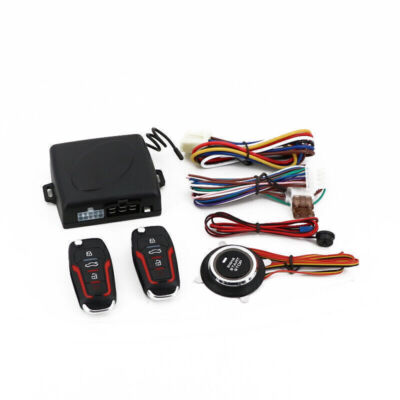 Car Keyless Entry Engine Start Alarm System Push Button Remote Starter ...