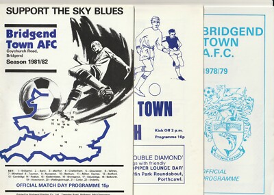 Bridgend Town FC Home Programmes 1970s to 1981 | eBay UK