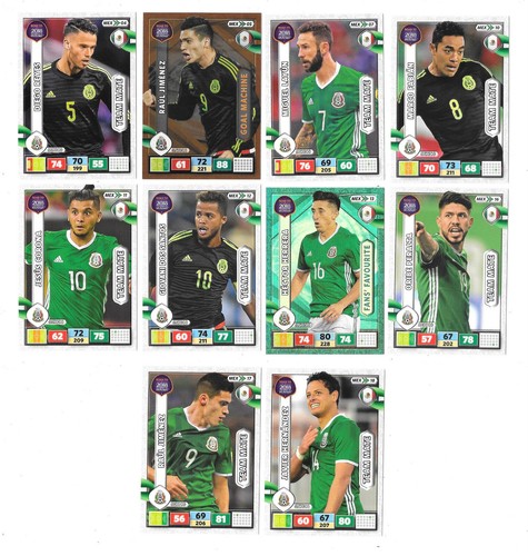 PANINI ADRENALYN FIFA WC ROAD TO RUSSIA 2018, MEXICO SQUAD 10 Mint ...