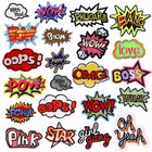 22pcs Pow Bam Wow Letter/Alphabet Sewing on/Iron on Embroidered Patches ...