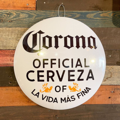 Corona Official Cerveza Of La Vida Mas Fina Round Dome Shaped 16" Metal ...