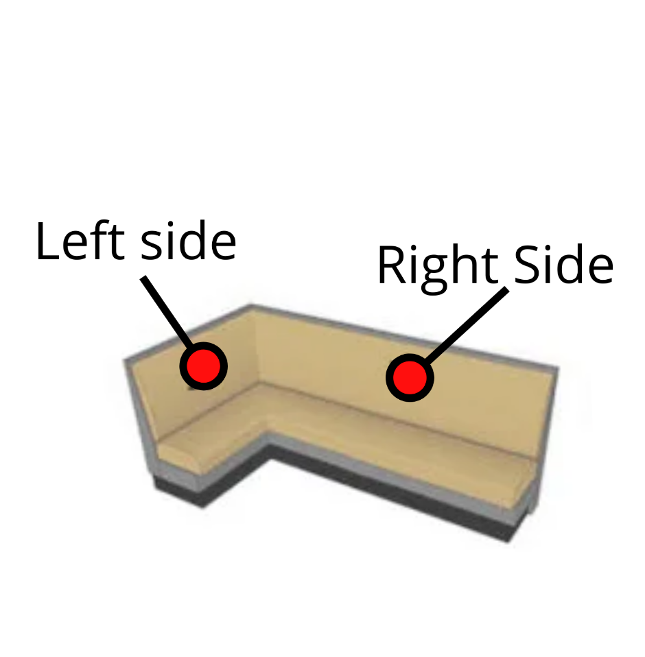 Corner Wall bench L shape Upholstered Diamond Tufted 48"high back Made ...