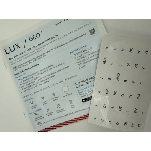 Lux GEO Smart Wi-fi Thermostat, No Hub Required | eBay
