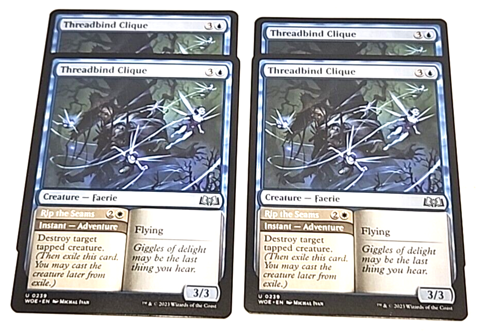 x4 Threadbind Clique // Rip the Seams WOE MTG 239 UNCOMMON M/NM 4x | eBay