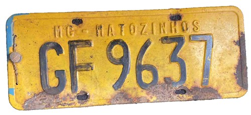 Vintage MG- Matozinhos License Plate GF-9637 Portugal | eBay