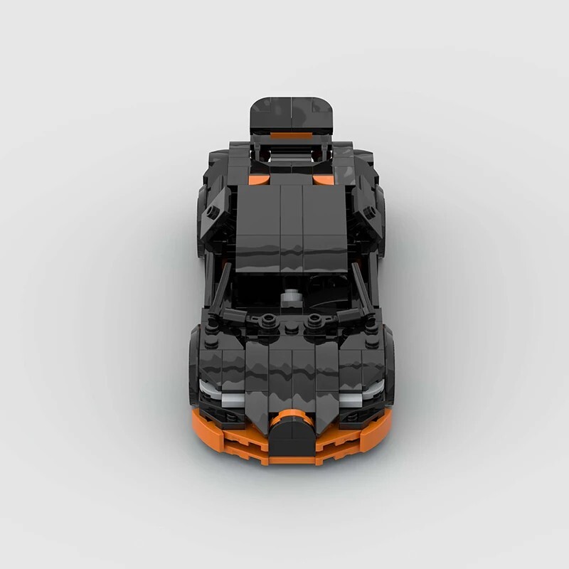 Brick Works Black Bugatti Veyron MOC LEGO Building Bricks Racing Sports ...