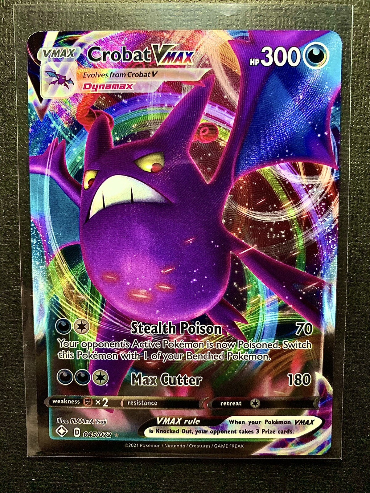 Crobat VMAX 045/072 Shining Fates Pokemon TCG NM - Mint Ultra Rare Card ...
