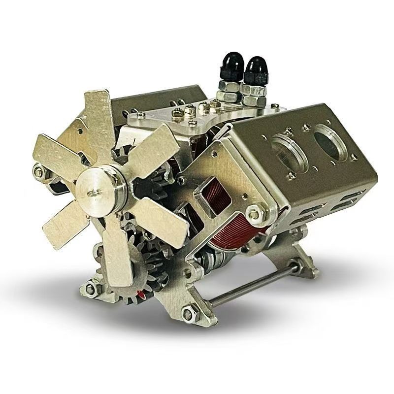 Metal crankshaft V8 engine model, power engine strong magnetic piston ...