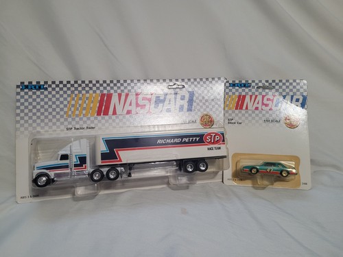 Richard Petty 1990 STP Nascar 1/64 Diecast ERTL Semi & Racecar Set Lot ...