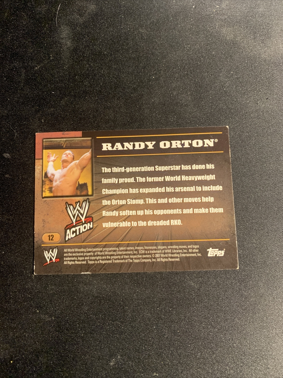 2007 Topps WWE Action #12 Randy Orton | eBay