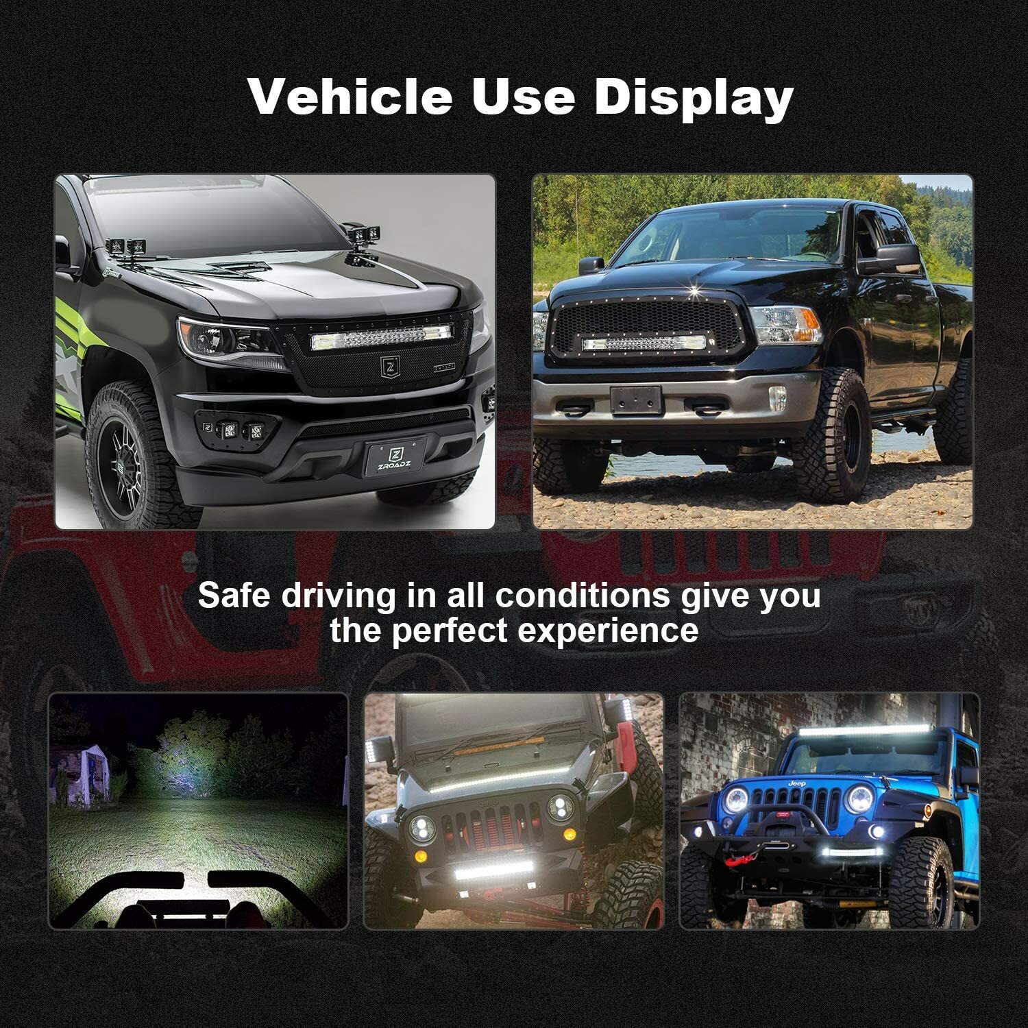 52" LED Light Bar+ 4'' Pods Combo For Hummer H1 H2 H3 Humvee AM General ...