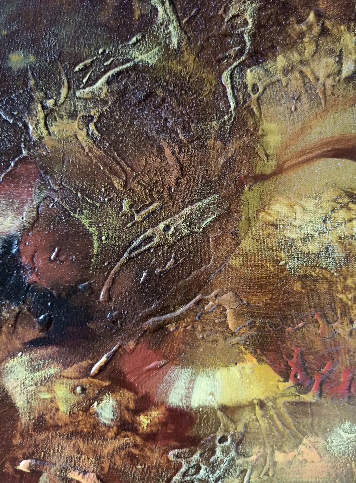 Abstract Oil Painting Composition Tarabanov A. Original Framed Hanging ...