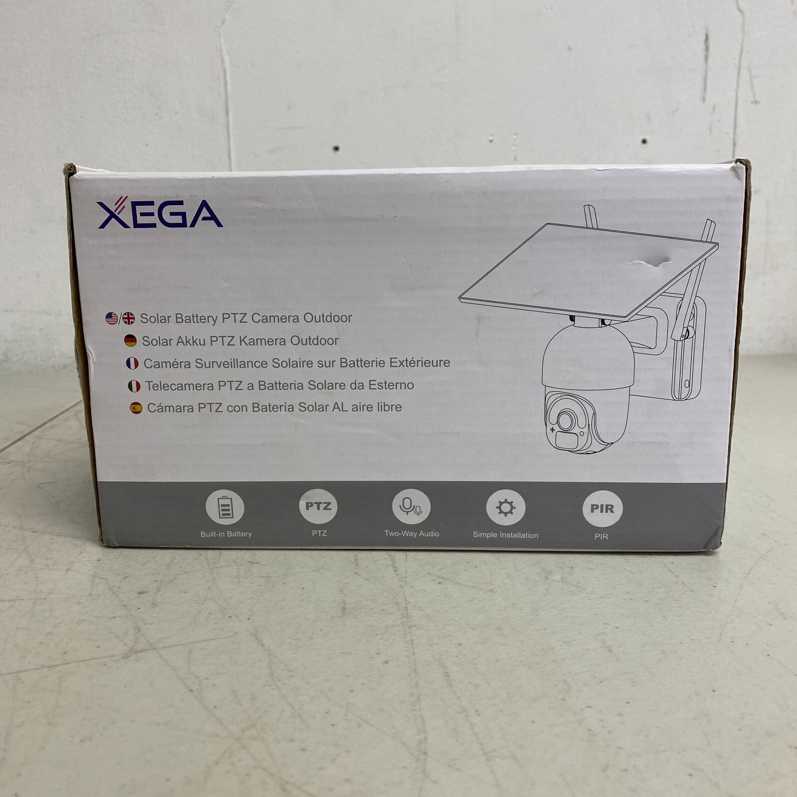 Xega 4G LTE Cellular Security Camera Outdoor Solar Camera, PTZ 360 ...