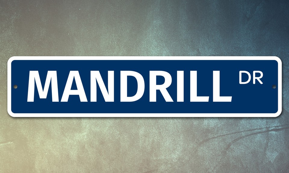 6691 SS Mandrill 4" x 18" Novelty Street Sign Aluminum | eBay