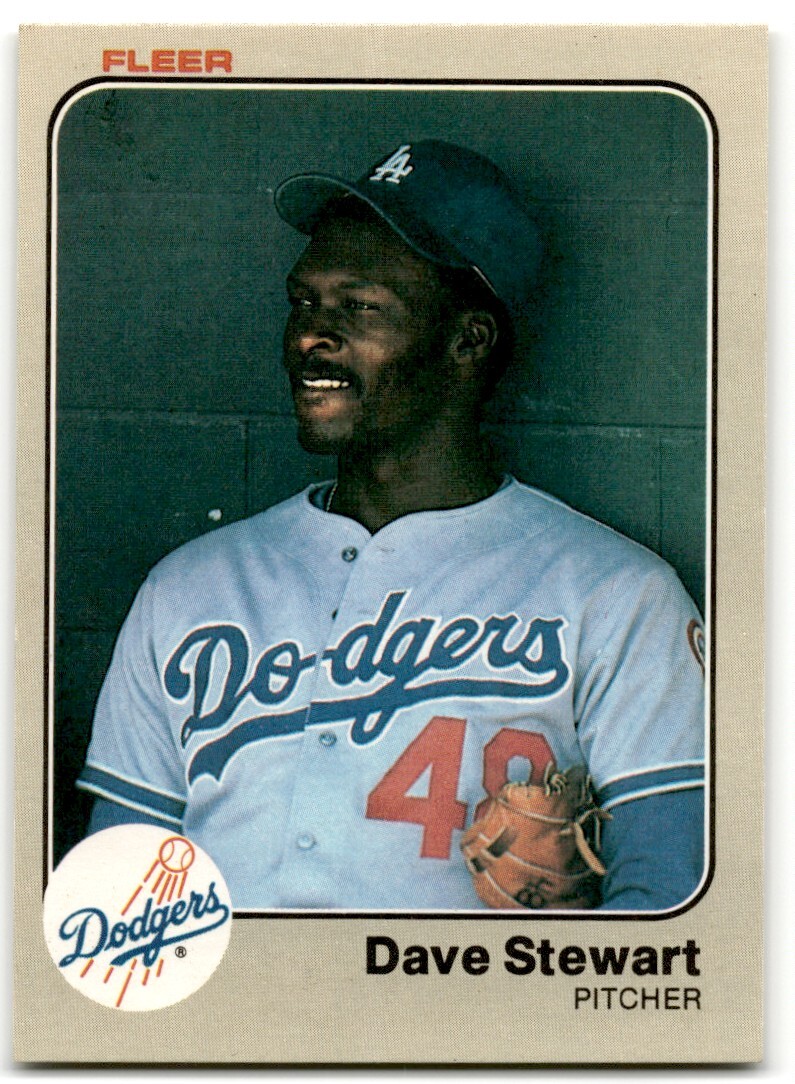 1983 Fleer Dave Stewart Los Angeles Dodgers #222 | eBay