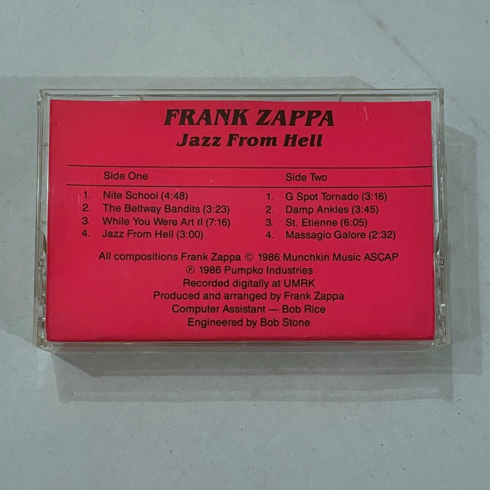 FRANK ZAPPA Jazz From Hell 1986 US Master Digital PROMO CASSETTE TAPE ...