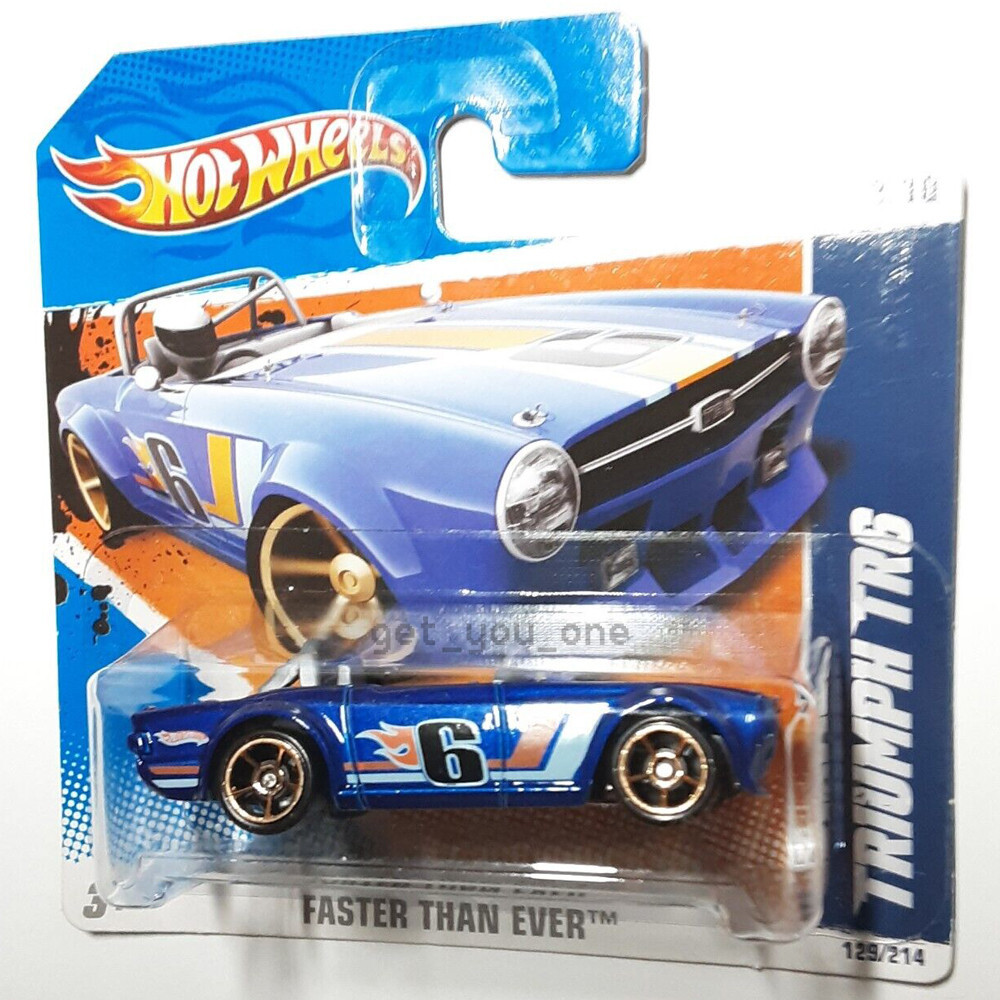 Hot Wheels TRIUMPH TR6 Blue Faster Than Ever 2011 #129/214 Car 1:64 SHORT CARD | eBay