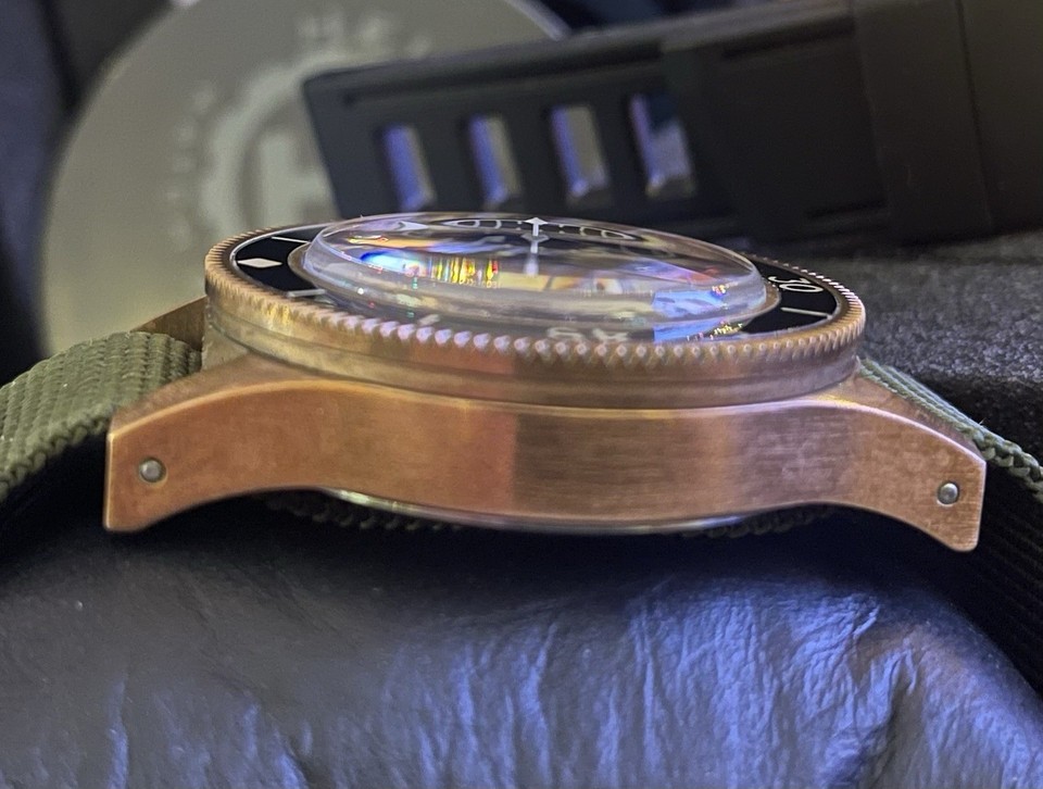 Helson Bronze Skindiver, RARE 41mm Dive Watch, ETA Swiss Movement, Dome ...
