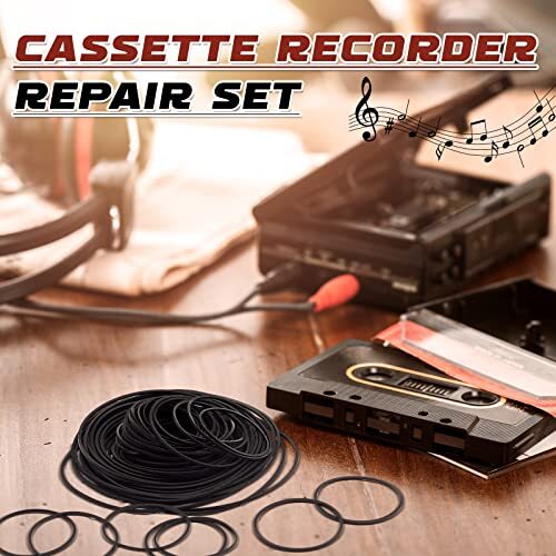 100Pack Square Cassette Tape Machine Recorder Rubber Belt for Repair ...