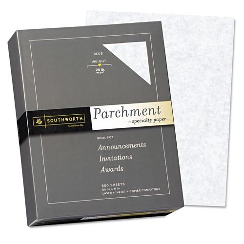 Southworth Parchment Specialty Paper Blue 24 lb. 8 1/2 x 11 500/Box ...