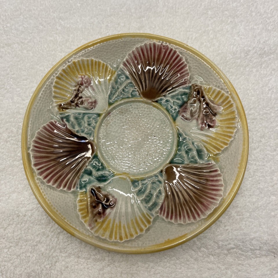 Antique Majolica Seashells And Seaweed Teacup And Saucer | eBay