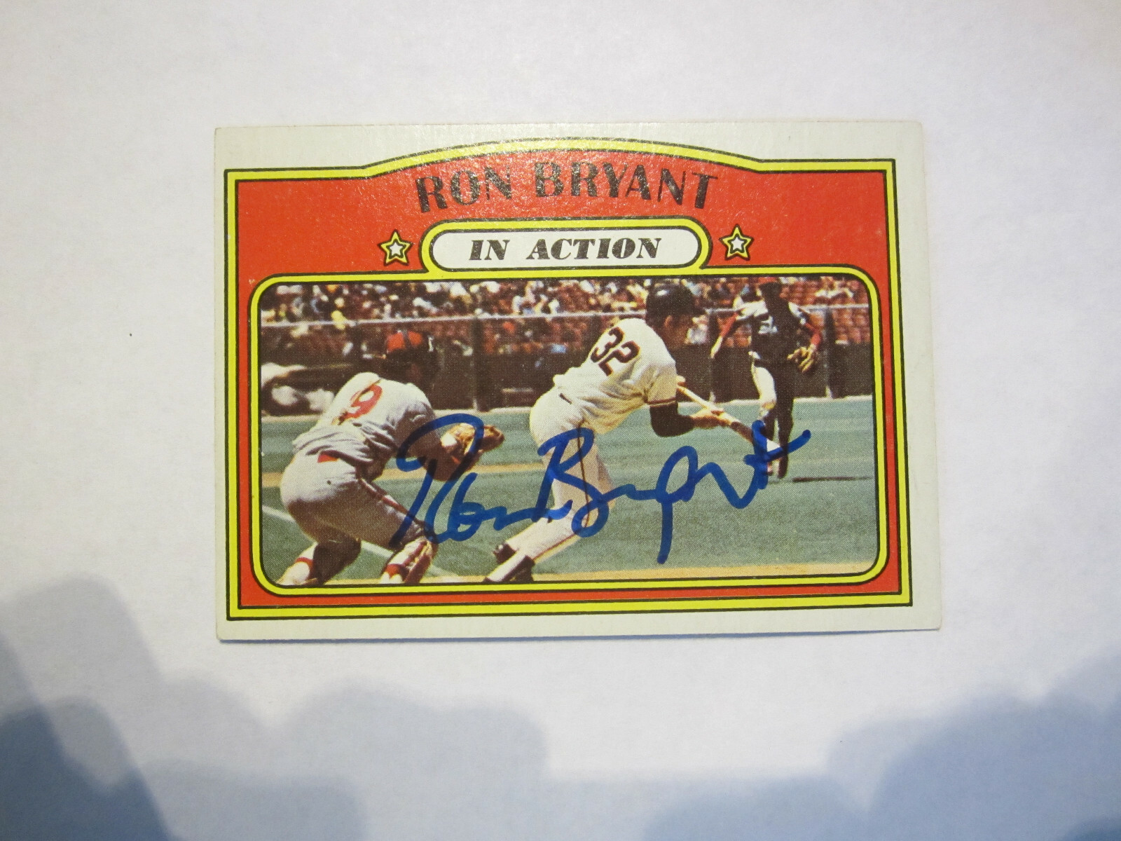 1972 Topps # 186 Ron Bryant Autograph / Signed card (C19) San Francisco ...