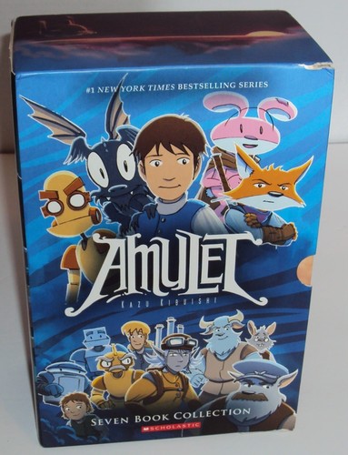 Amulet Box Set Books #1-7 Kazu Kibuishi Seven Book Collection Graphix ...