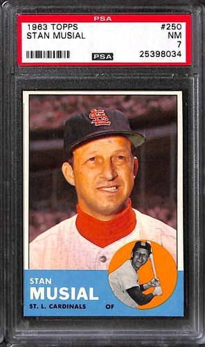 1963 TOPPS #250 Stan Musial PSA 7 NM 25398034 | eBay