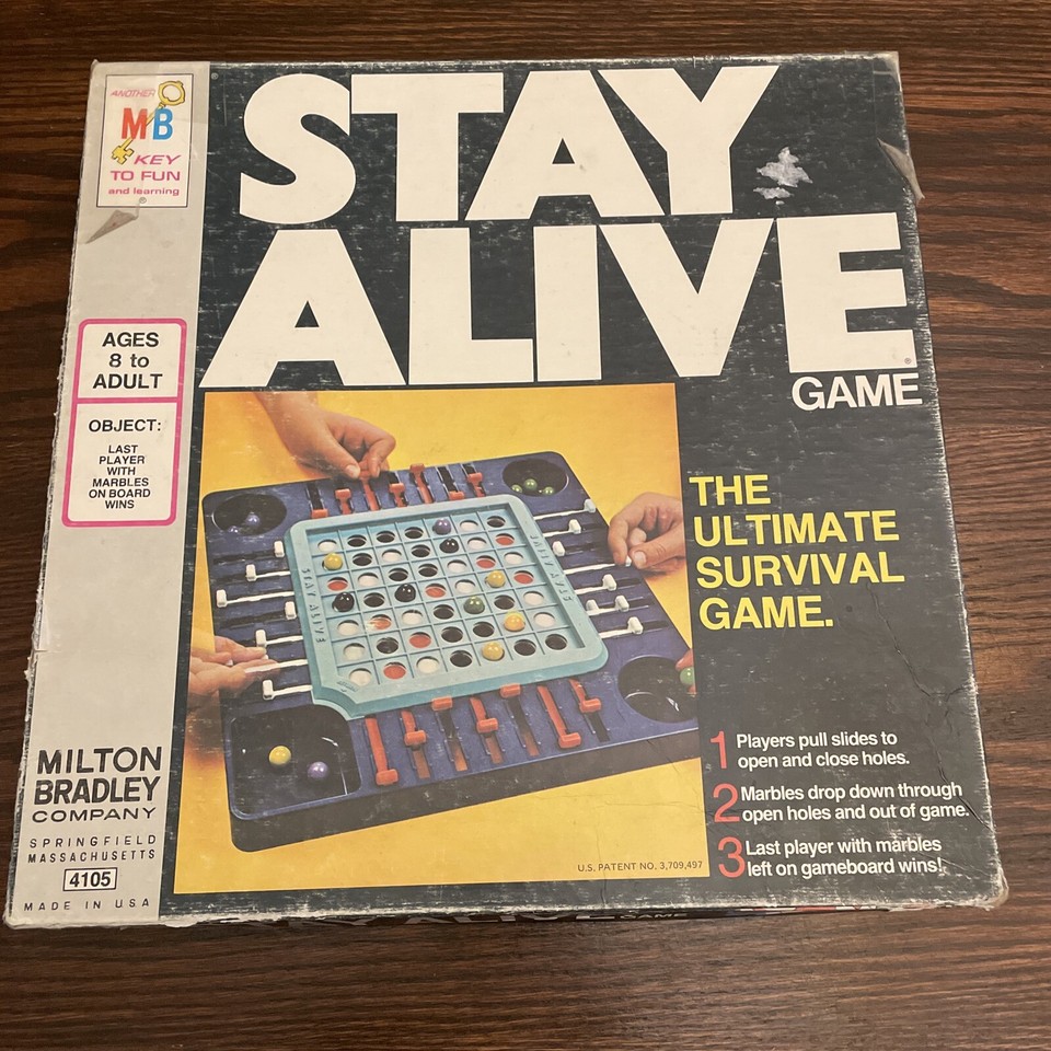 Stay Alive Board Game Complete Vintage Milton Bradley 1971 | eBay