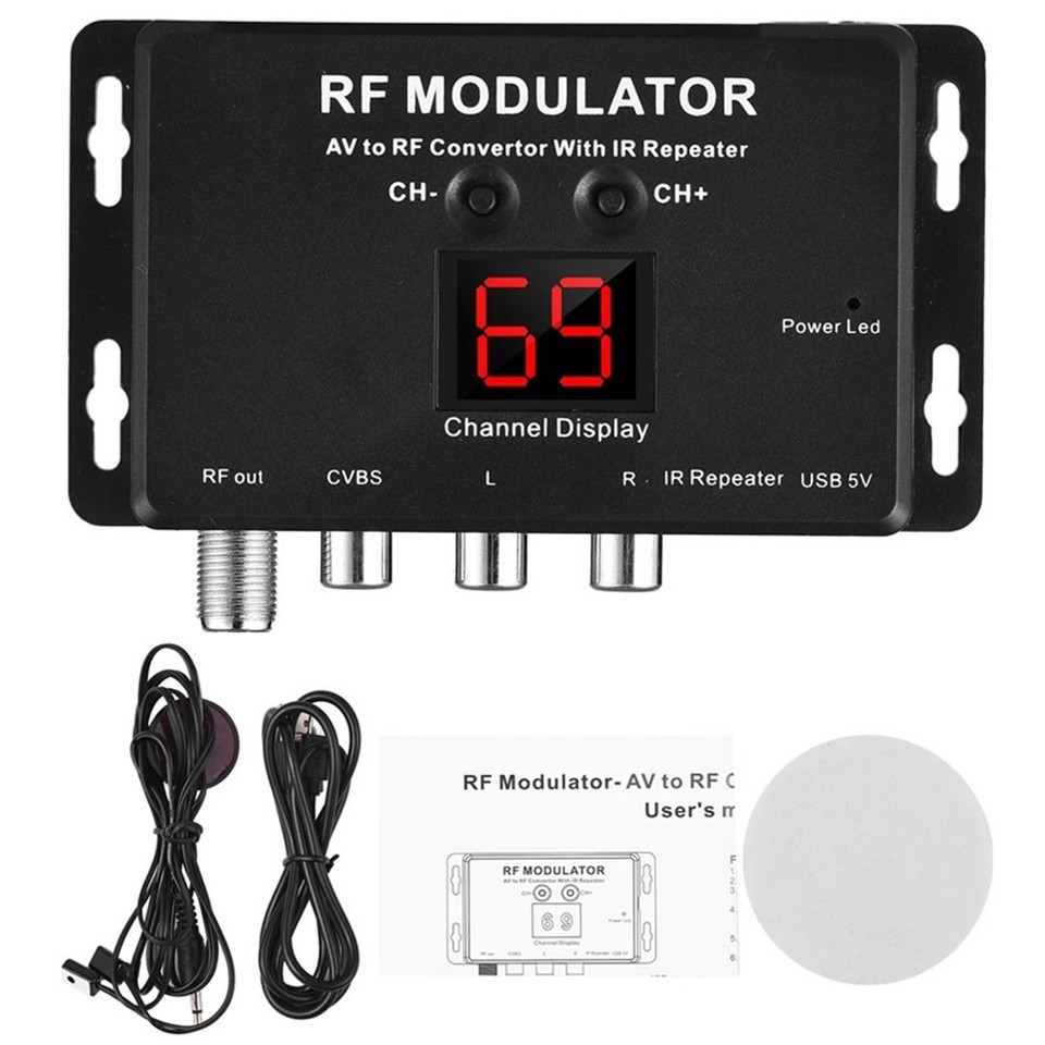 M60For AV to RF Modulator with For Repeater for Set Top Boxes DVD ...