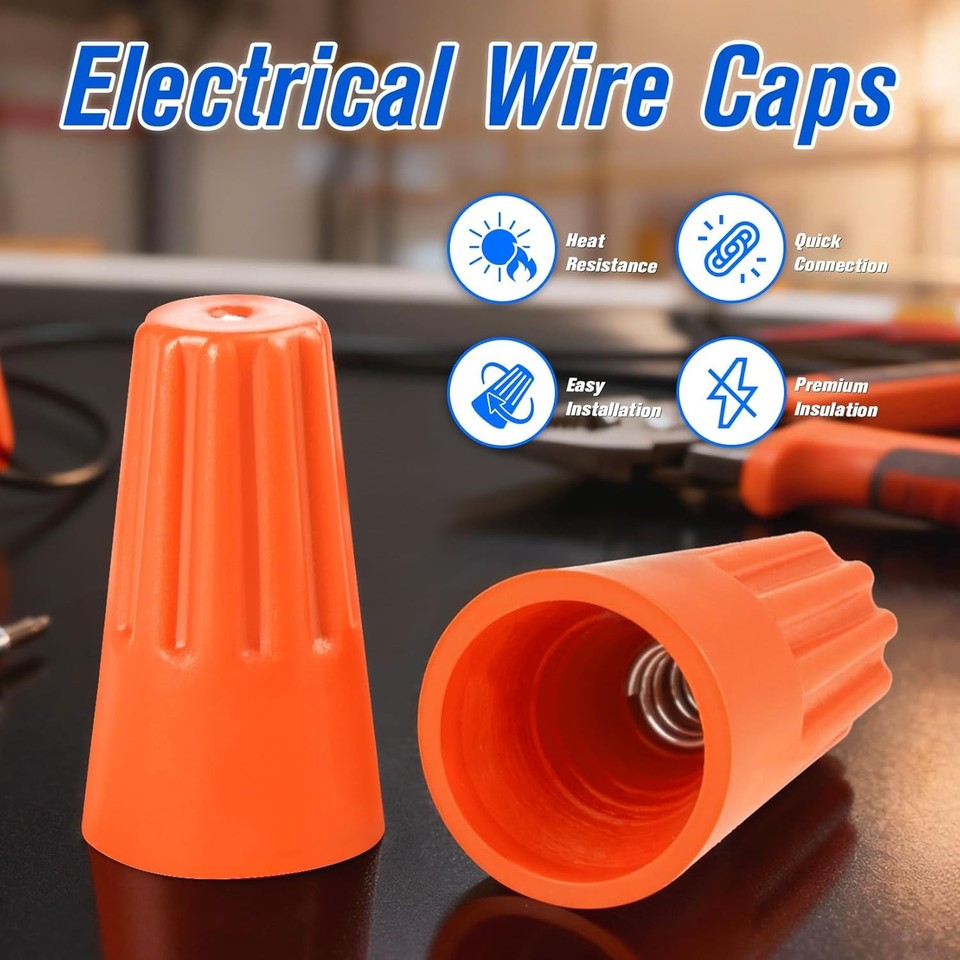 100PCS Wire Connectors Nuts Electric Wire Caps Assortment Nuts ...